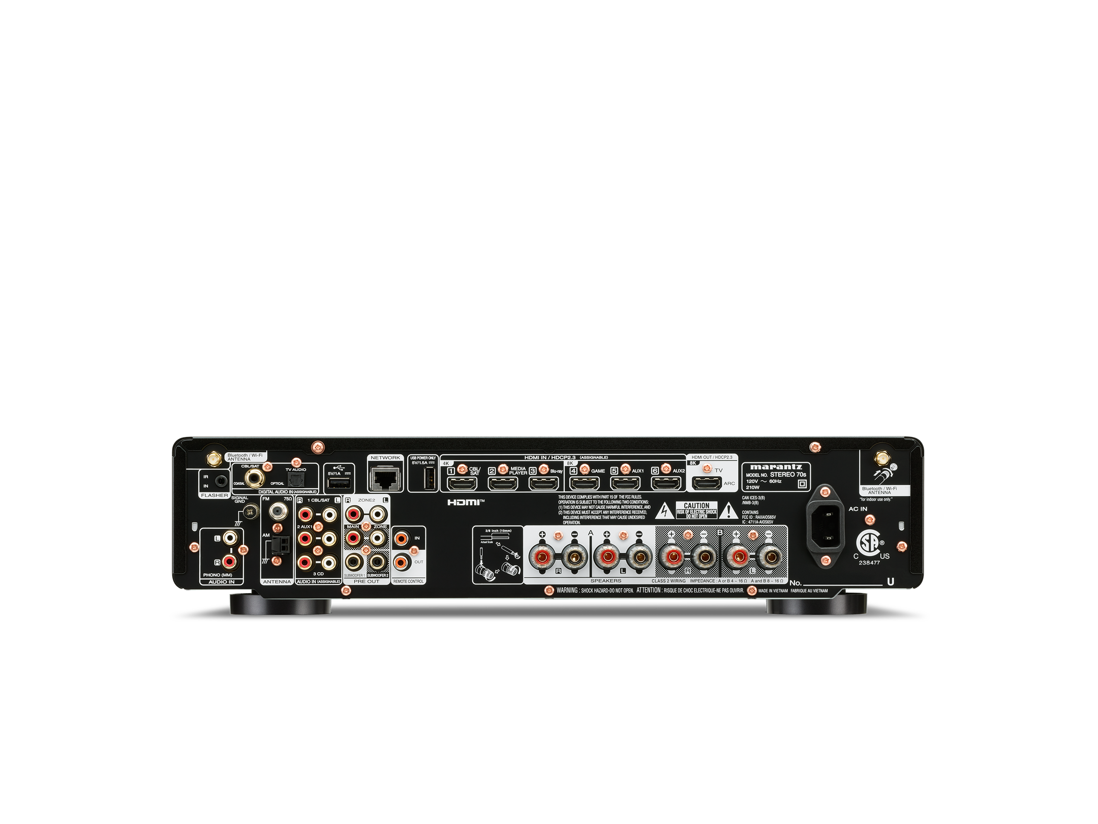 STEREO 70s - Slimline Stereo Receiver Powered by HEOS™ with 75W, 8K and 6 HDMI Inputs | Marantz ...