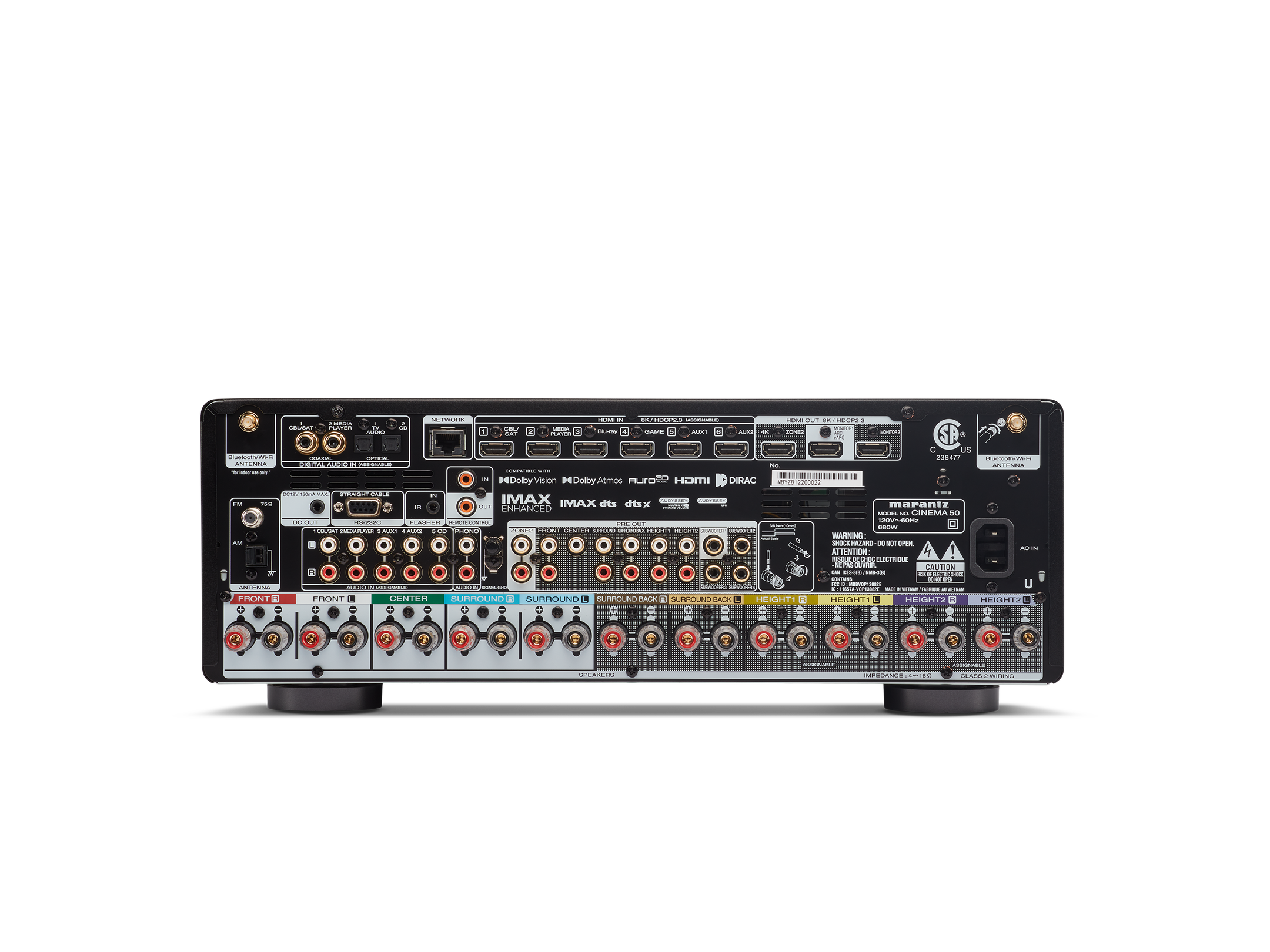 CINEMA 50 - Premium 9.4 Channel AV Receiver Powered by HEOS™ with Dolby ...